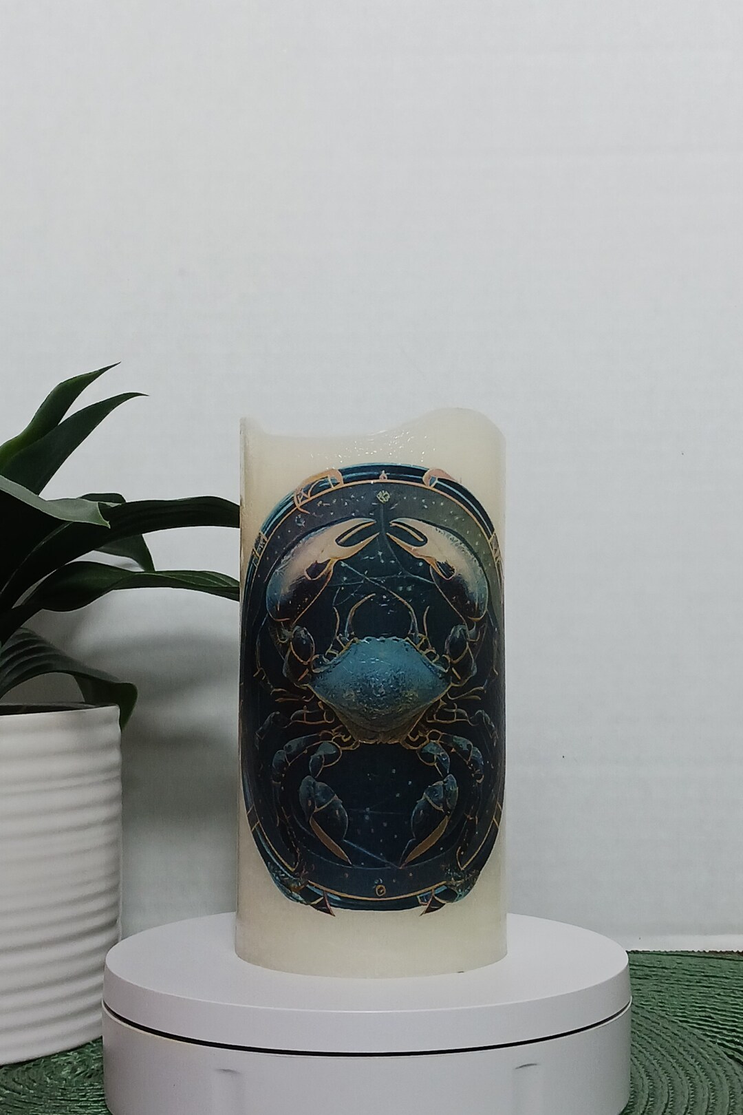 Cancer Zodiac Design - Flameless Candles - Free Gift Box - Batteries ...