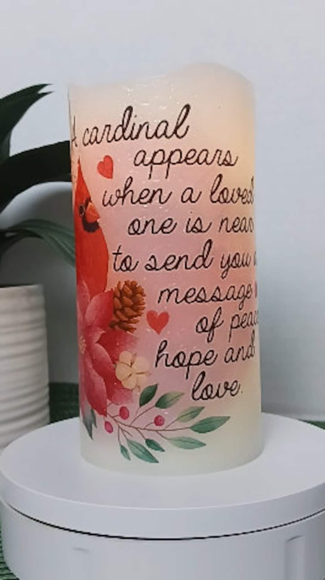 A Cardinal Appears - Flameless Candles - Free Gift Box - Batteries ...