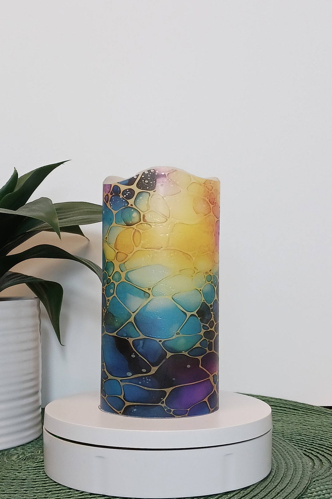 Rainbow Ink 7 - Flameless Candles - Free Gift Box - Batteries Included ...