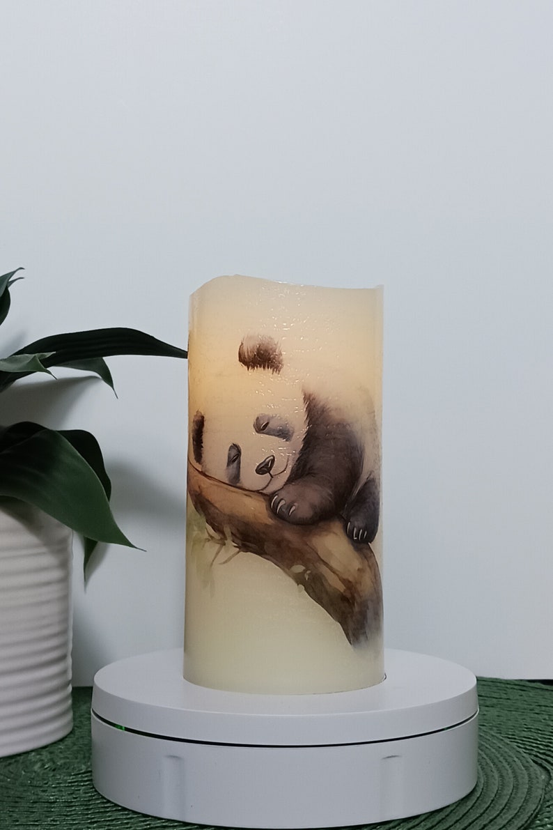 Sleepy Panda - Flameless Candles - Free Gift Box - Batteries Included ...