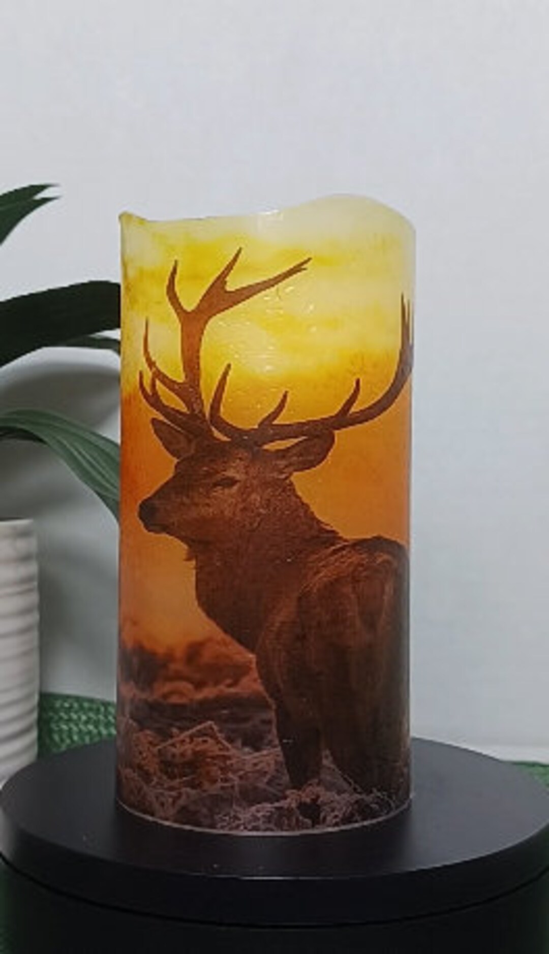 Stag in the Morning - Flameless Candles - Free Gift Box - Batteries ...