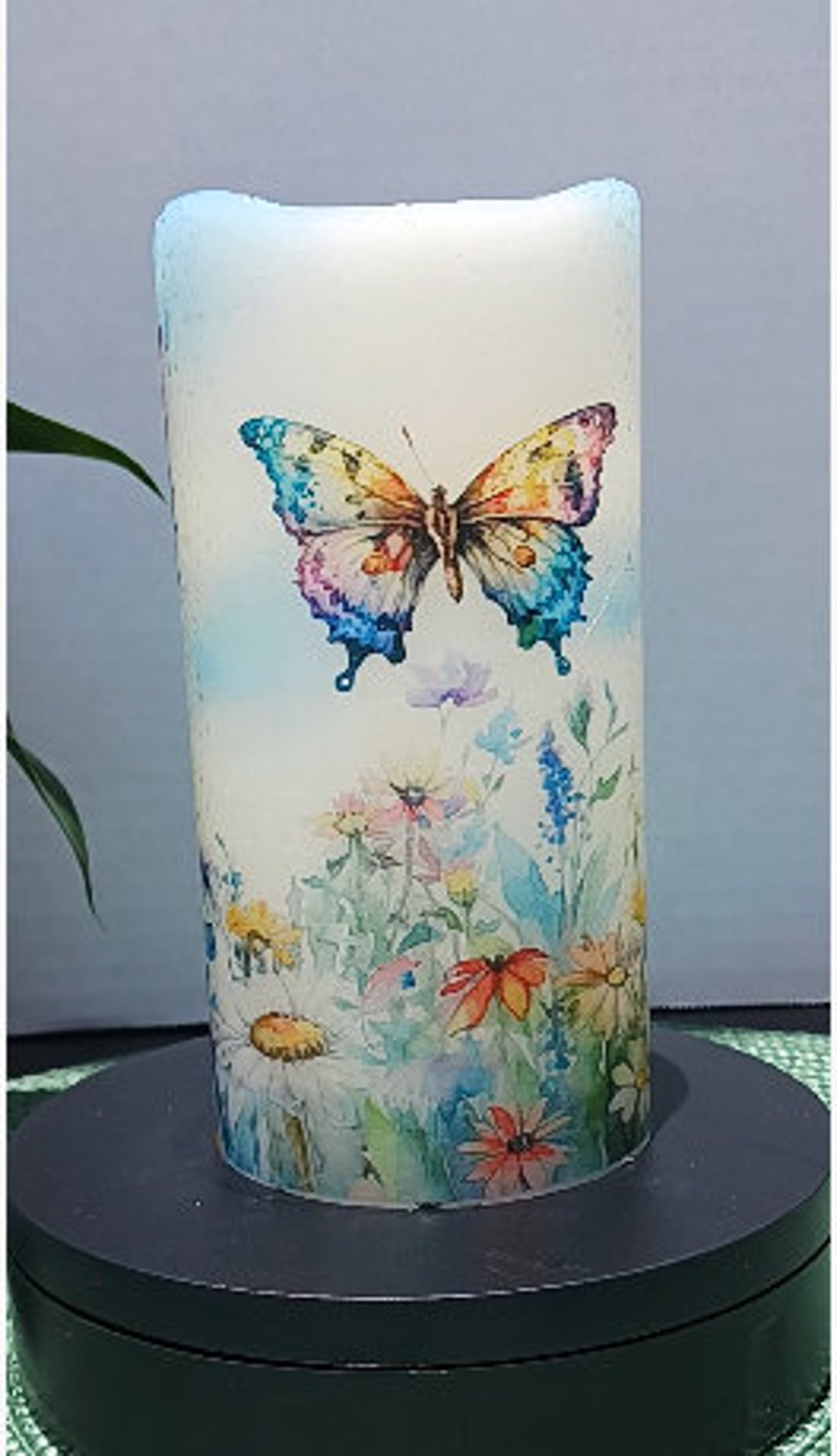 Butterflies and Wildflowers - Flameless Candles - Free Gift Box ...