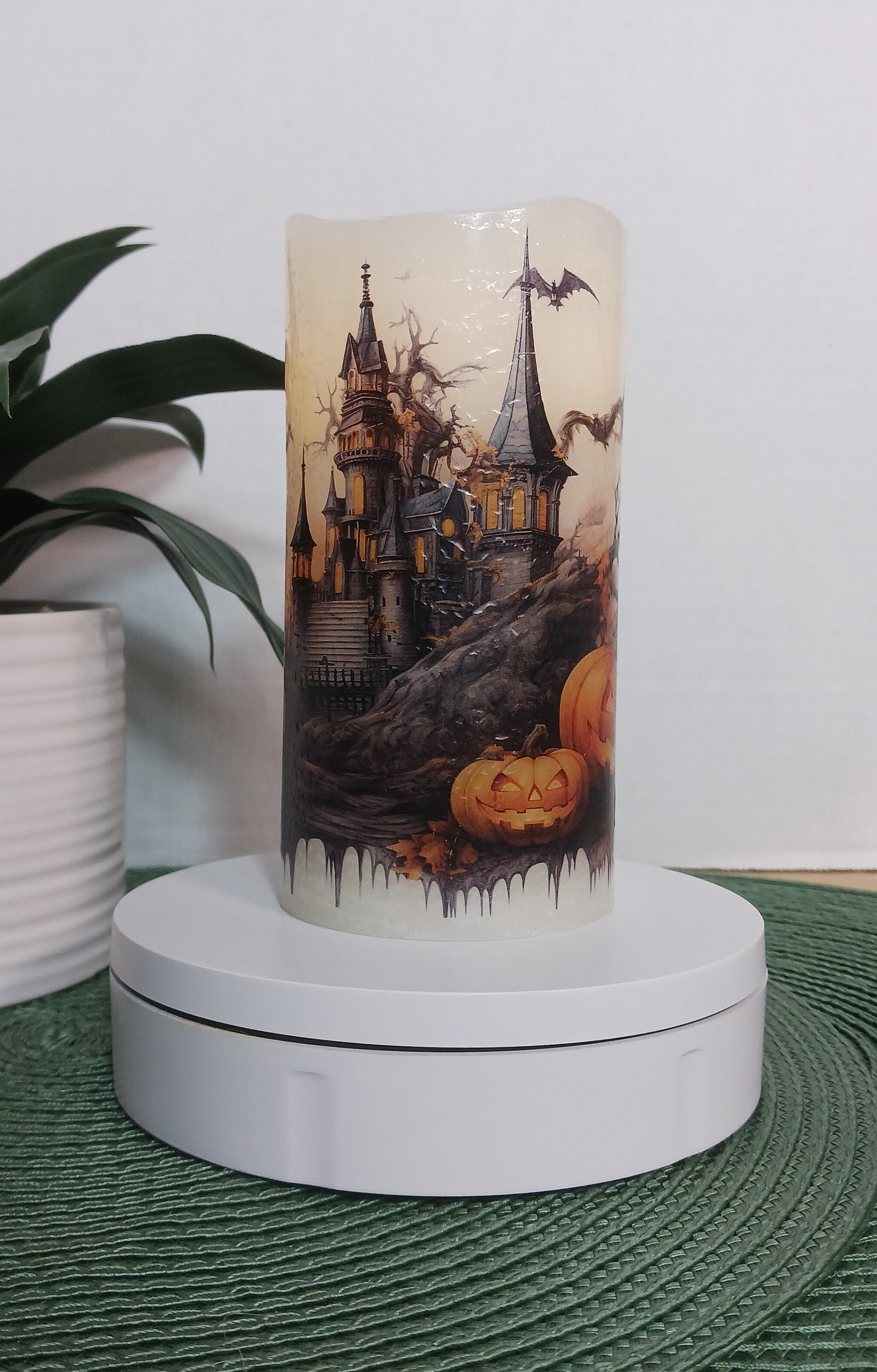 Haunted House - Flameless Candles - Free Gift Box - Batteries Included ...