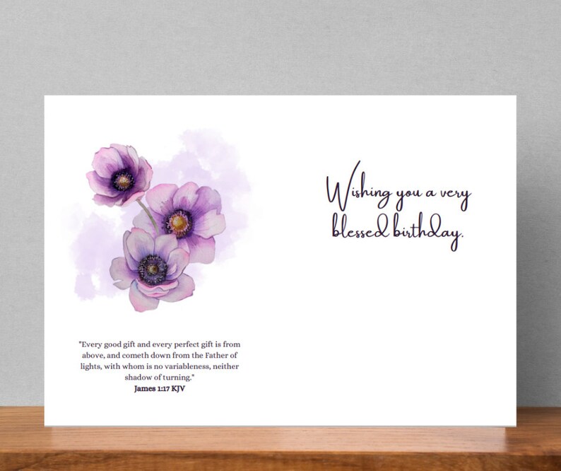 KJV Birthday Card - Digital Download - Etsy