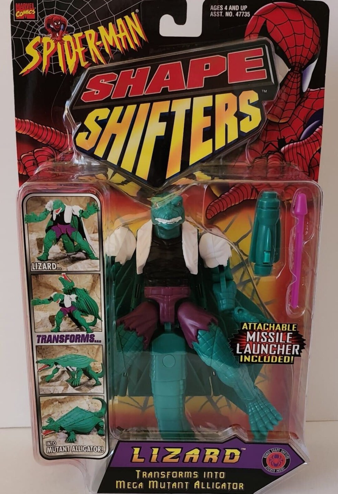 1998 Toy Biz Marvel Comics Spider-man Shape Shifter Lizard - Etsy