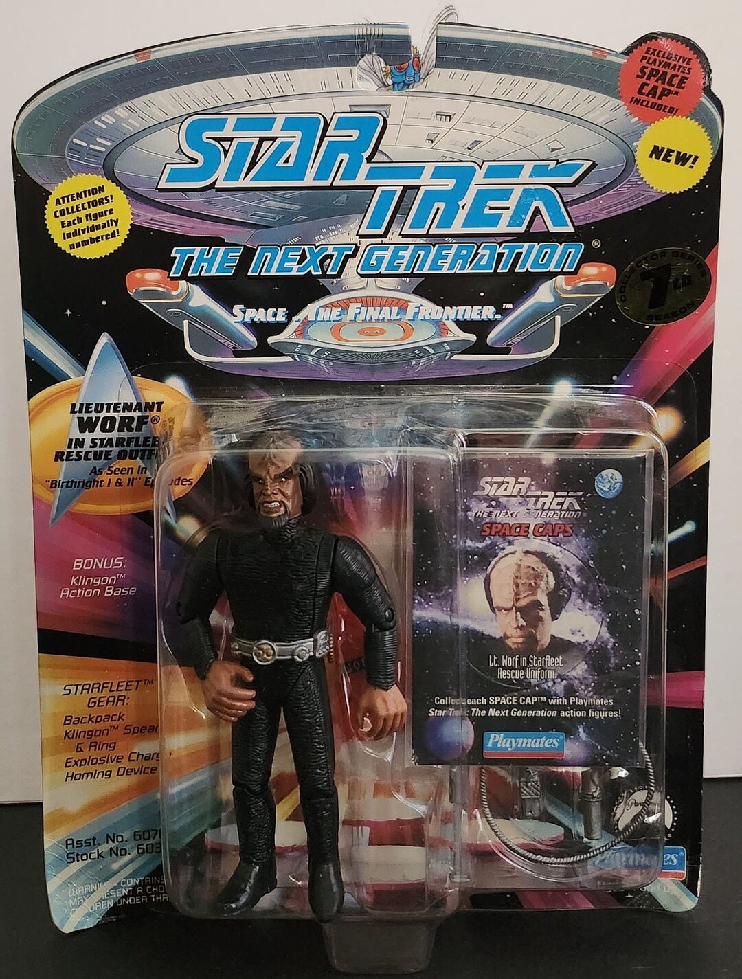 1994 Playmates Toys Star Trek the Next Generation Lt Worf Starfleet ...