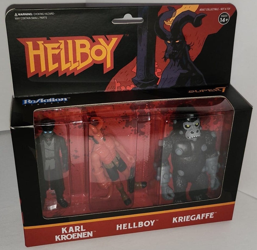Hellboy Reaction Figure 3 Pack Karl Kroenen Hellboy Kriegaffe New Sealed Package - Etsy