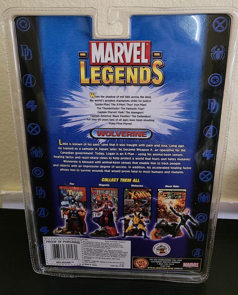 2002 Toy Biz Marvel Legends Wolverine Super Poseable Action Figure ...