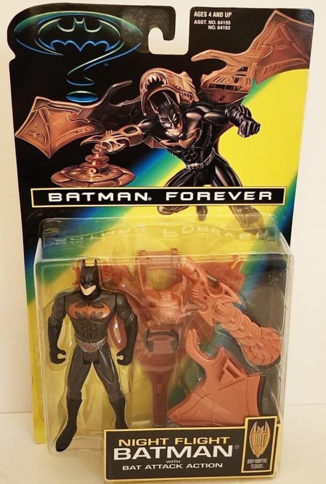 1995 Kenner Batman Forever Night Flight Batman Action Figure New Sealed ...