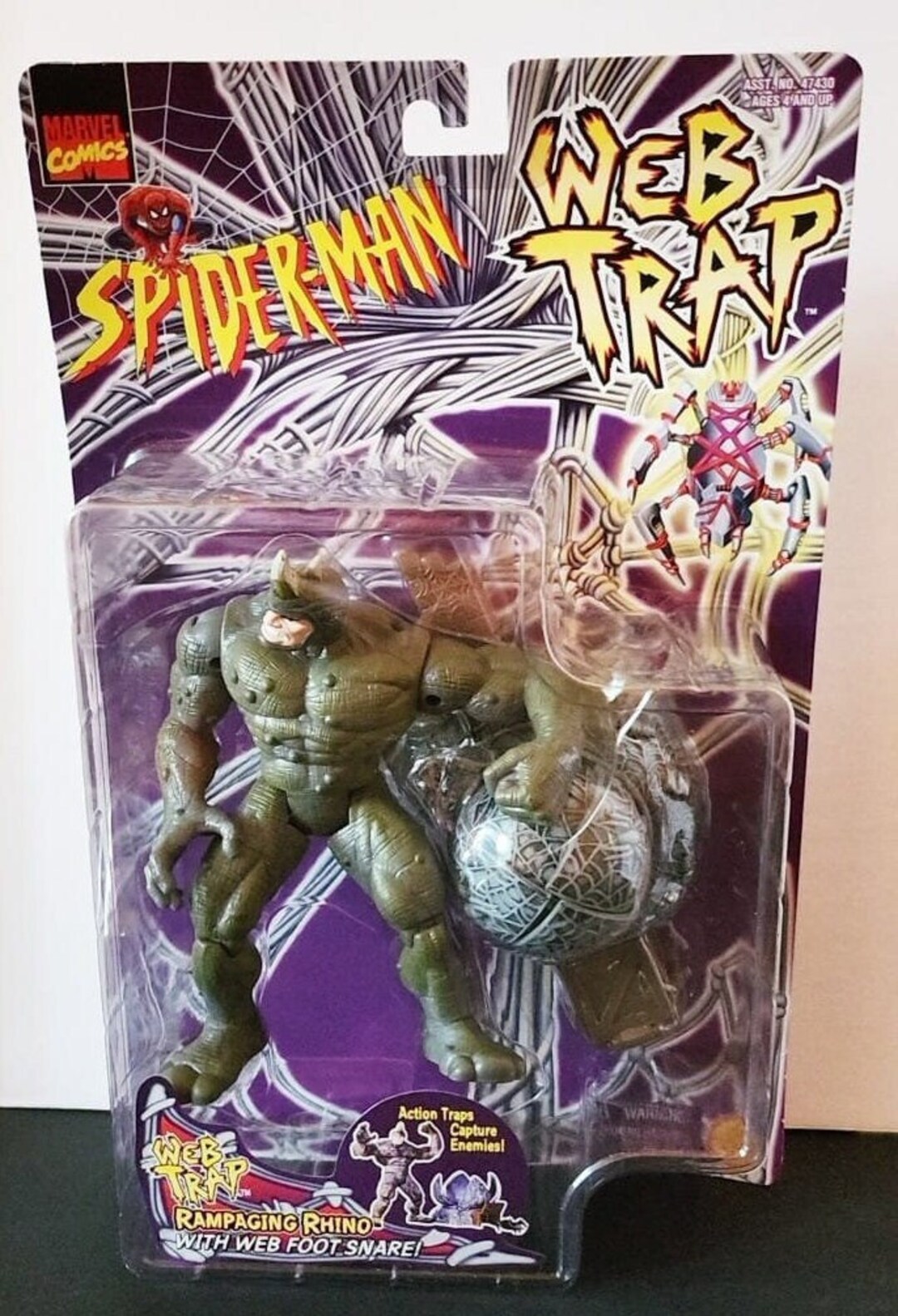 1997 Toy Biz Marvel Spider-man Web Trap Rampaging Rhino Action Figure ... 1997 Toy Biz Marvel Spider-man Web Trap Rampaging Rhino Action Figure ...