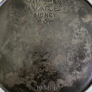 Antique 1920 Wagner Ware 10 Inch Cast Iron Skillet Sidney O 1058 D With ...