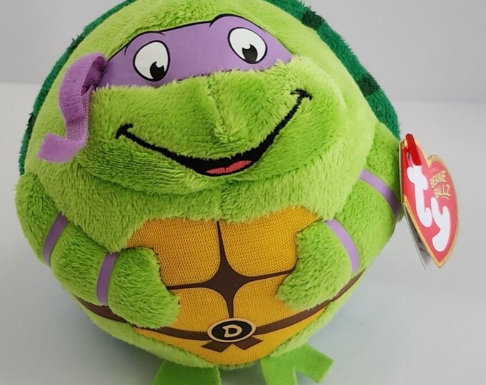 Ty Beanie Ballz Teenage Mutant Ninja Turtles Donatello Plush Toy New ...
