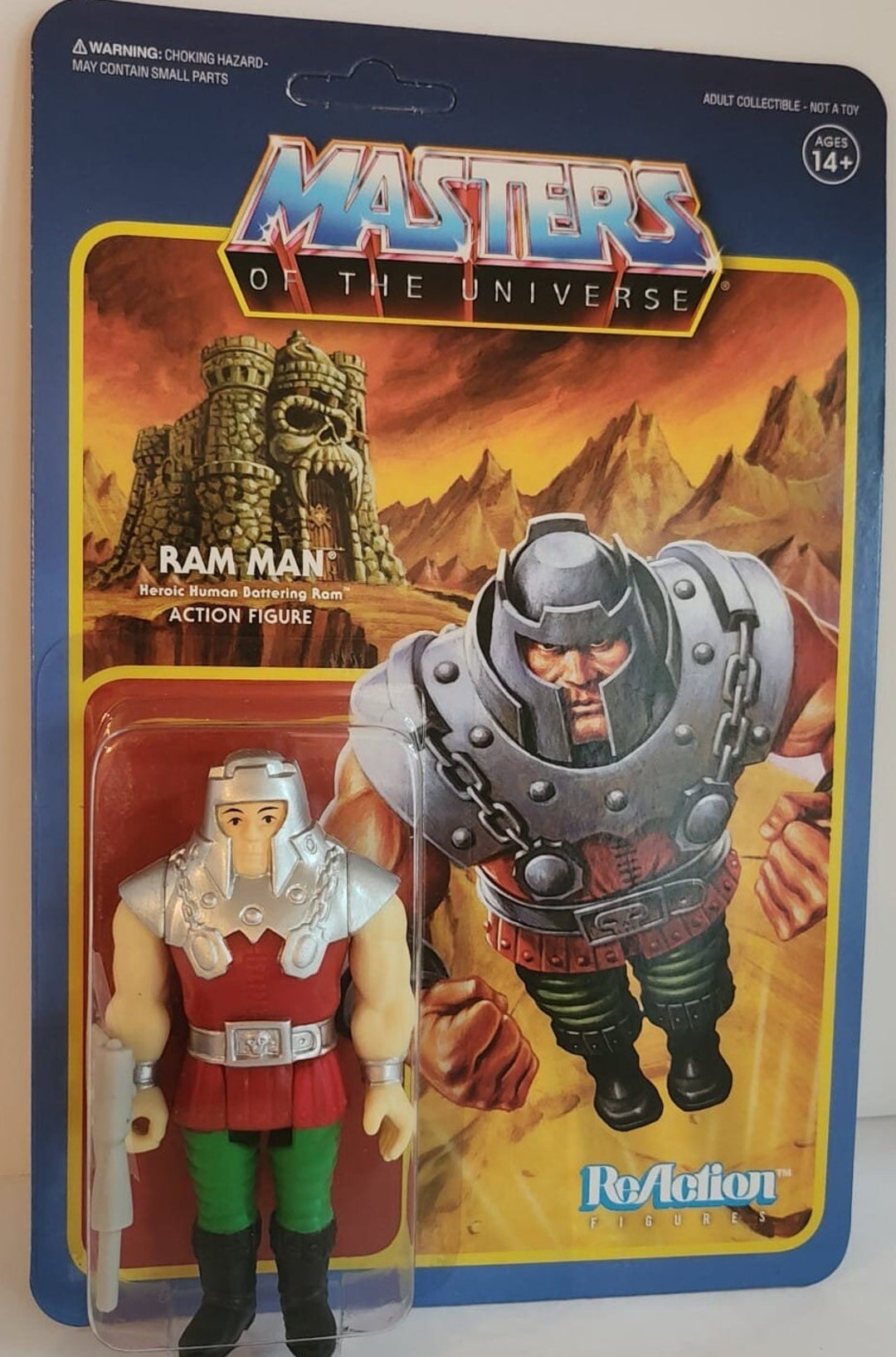 Masters of the Universe Ram Man Reaction Figure New Sealed Unpunched ...