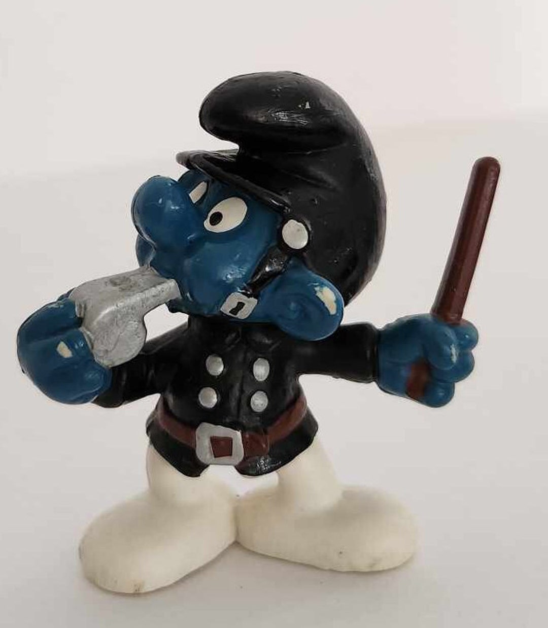 1981 Peyo Schleich Police Officer Smurf Figure Good Condition - Etsy
