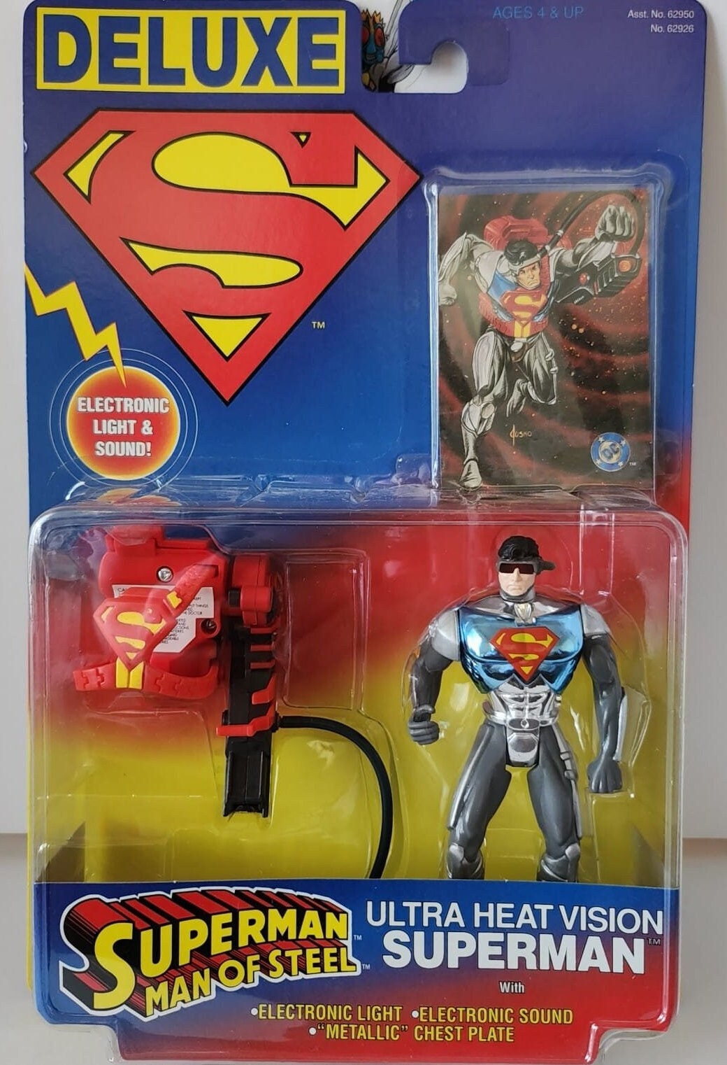 1996 Kenner Superman Man of Steel Deluxe Ultra Heat Vision Superman ...