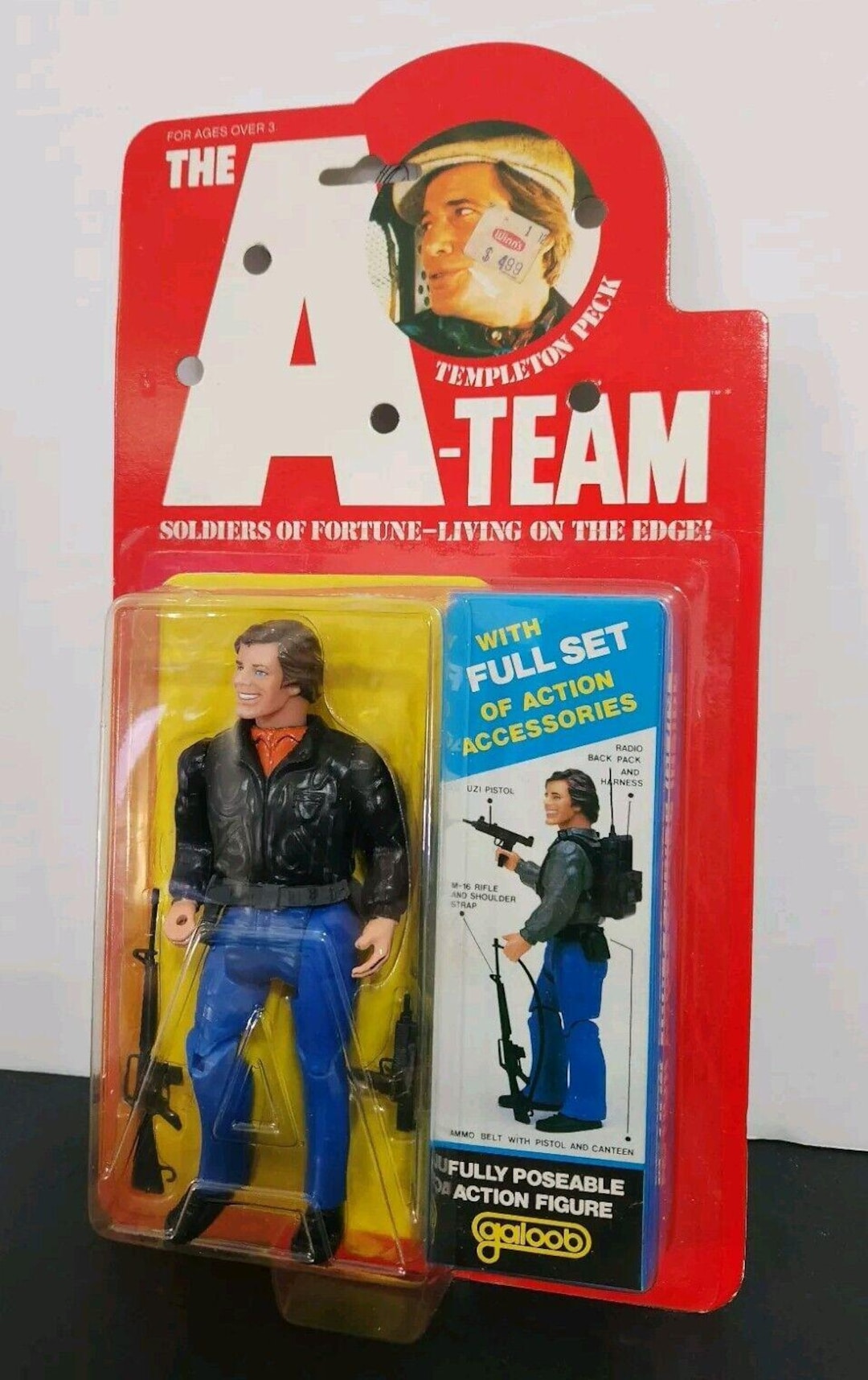 1983 Galoob the A-team Templeton Peck Faceman the Face Action Figure ...