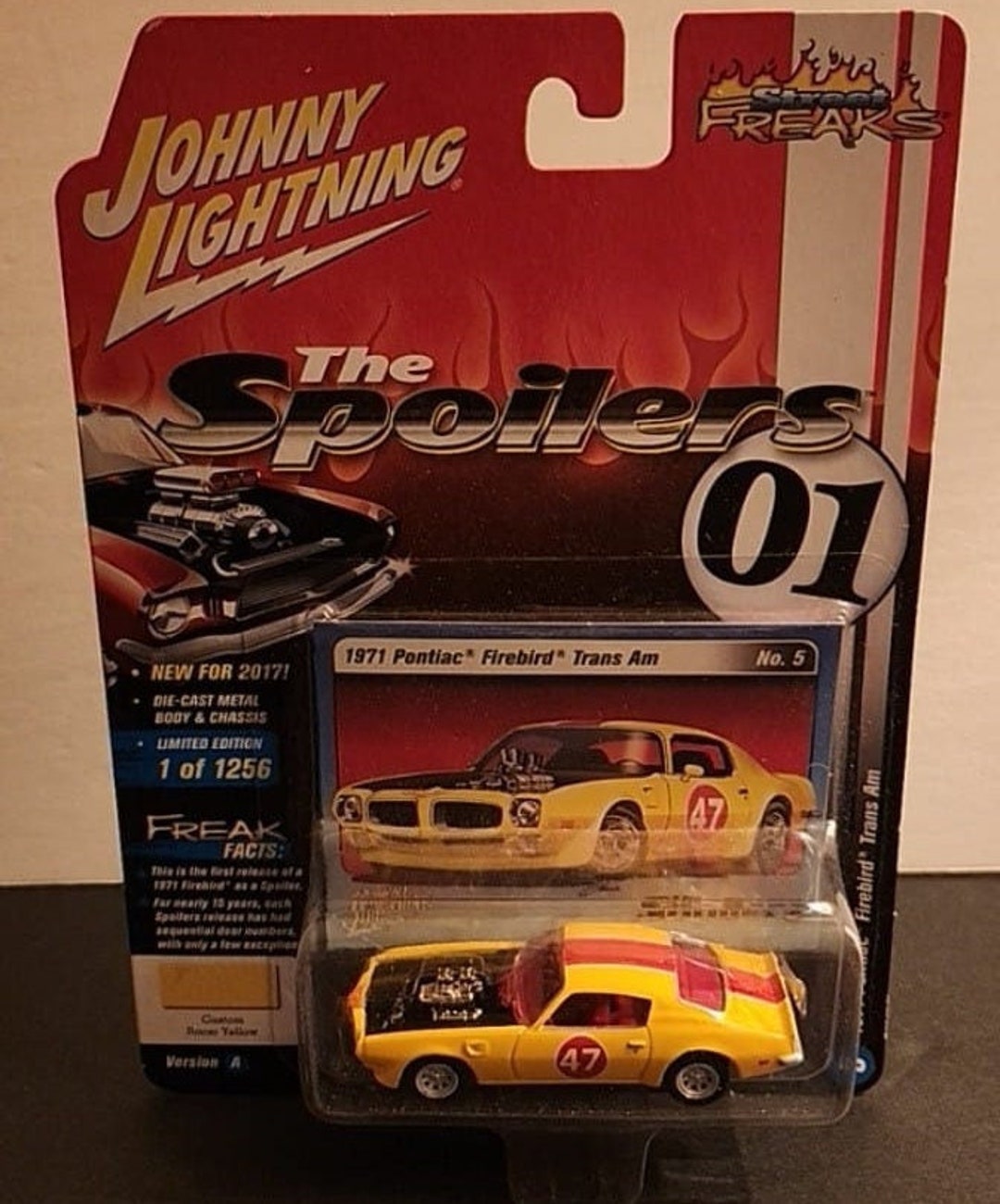 Johnny Lightning the Spoilers Yellow 1971 Pontiac Firebird Trans Am ...