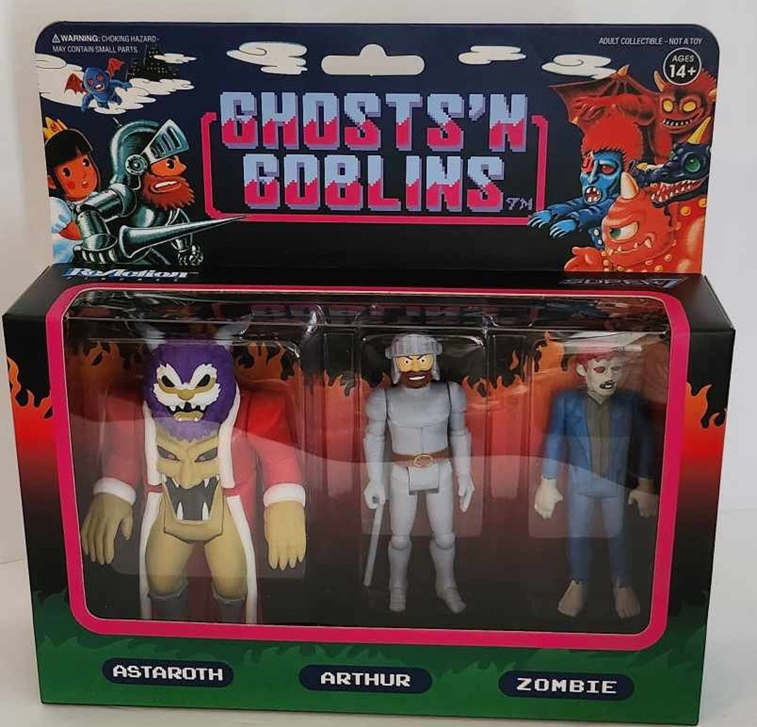 Ghost and Goblins Reaction Figure 3 Pack Astaroth Arthur Zombie New ...