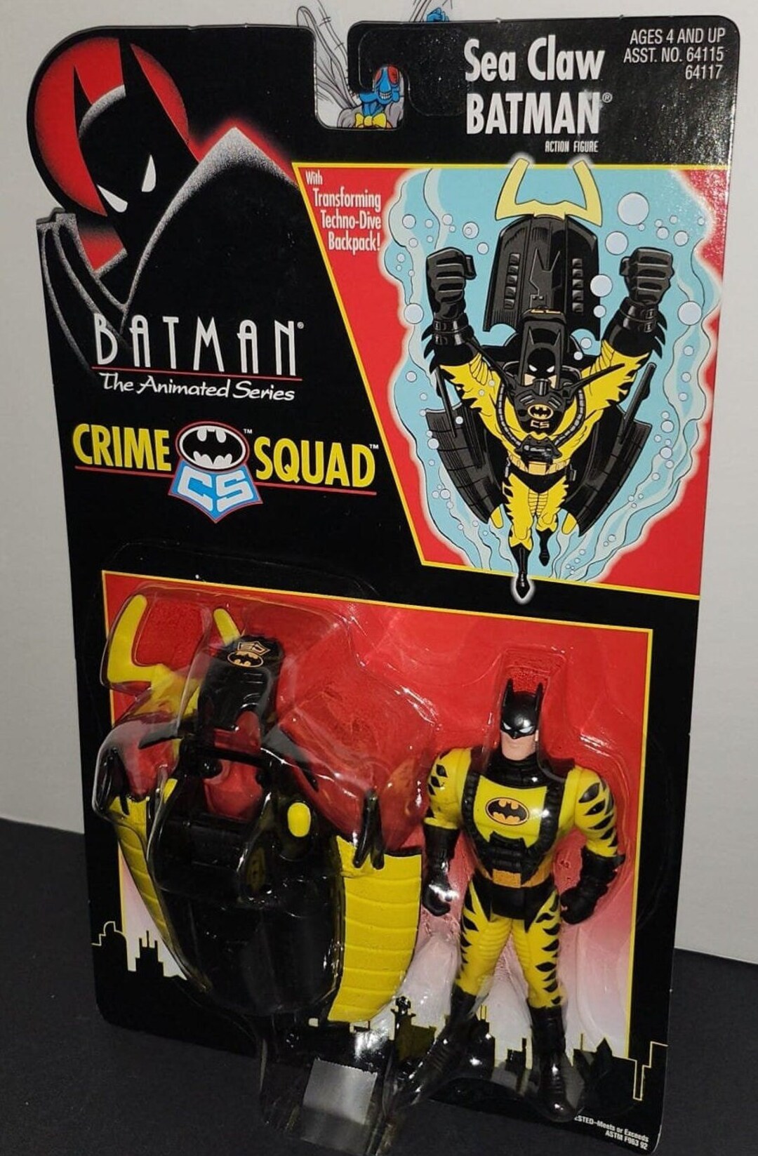 1995 Kenner Batman Animated Series Sea Claw Batman Action Figure New ...