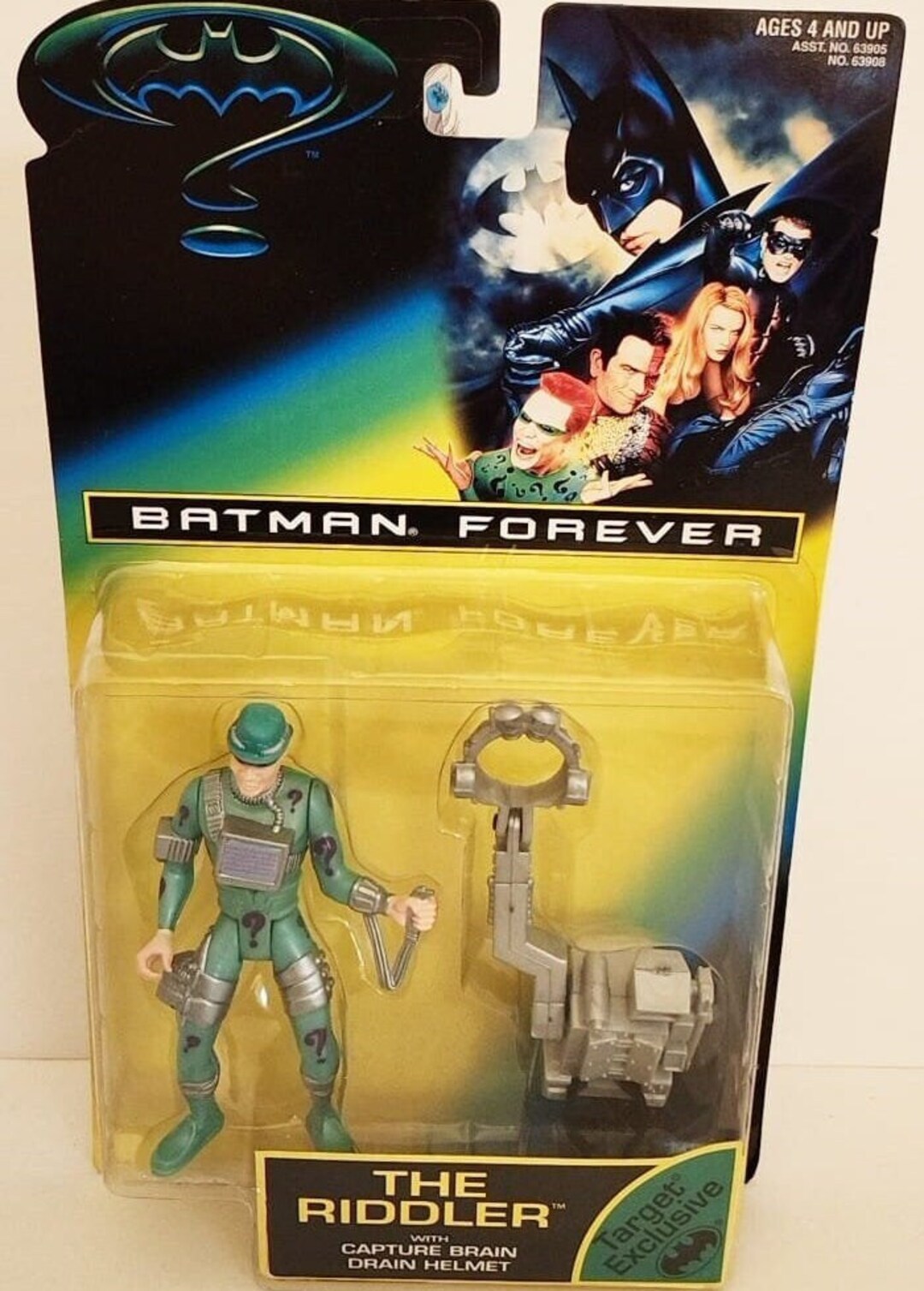 1995 Kenner Batman Forever the Riddler Action Figure New Sealed Package ...