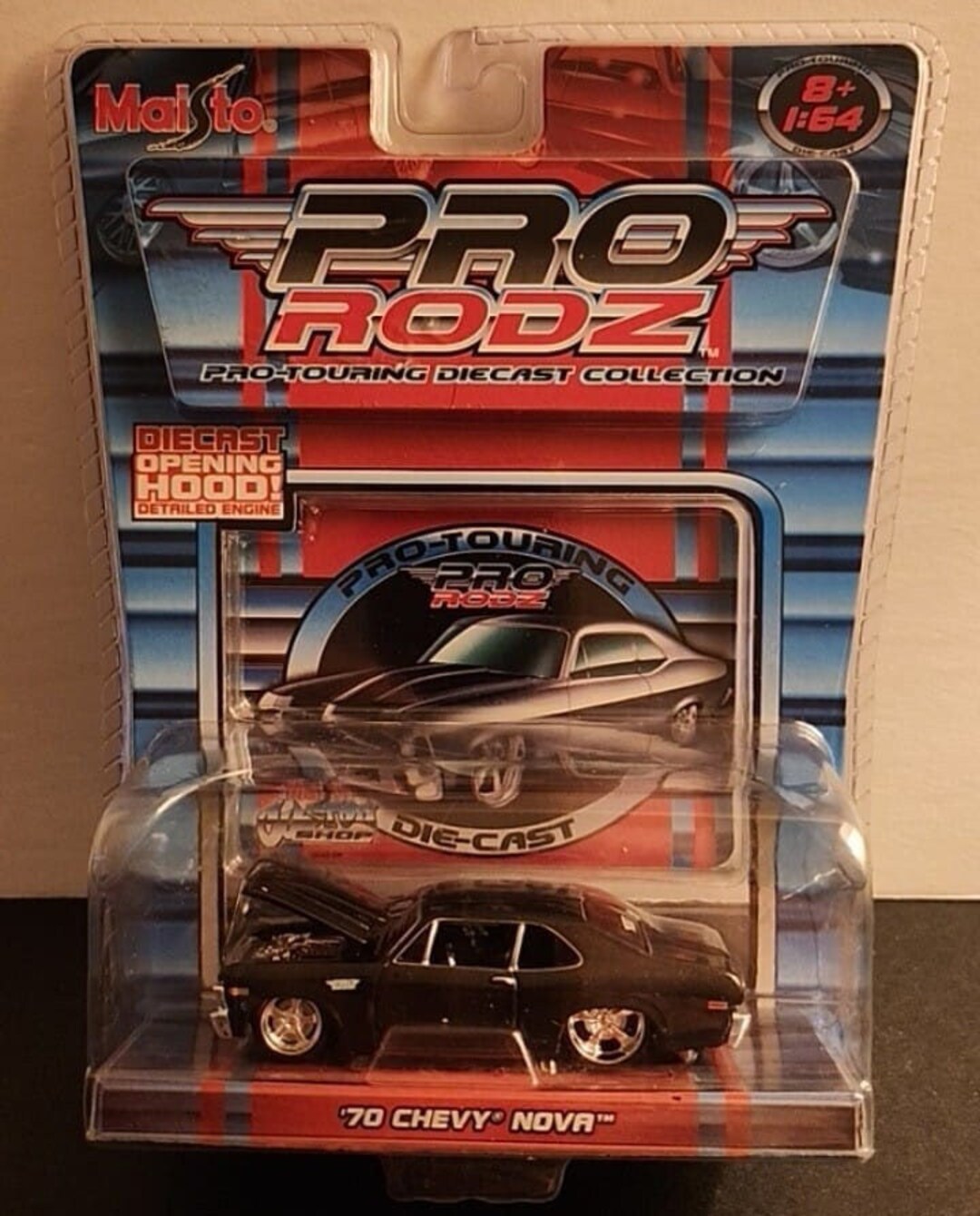 2005 Maisto Pro Rodz 1970 Black Chevy Nova Diecast Car Vehicle New ...