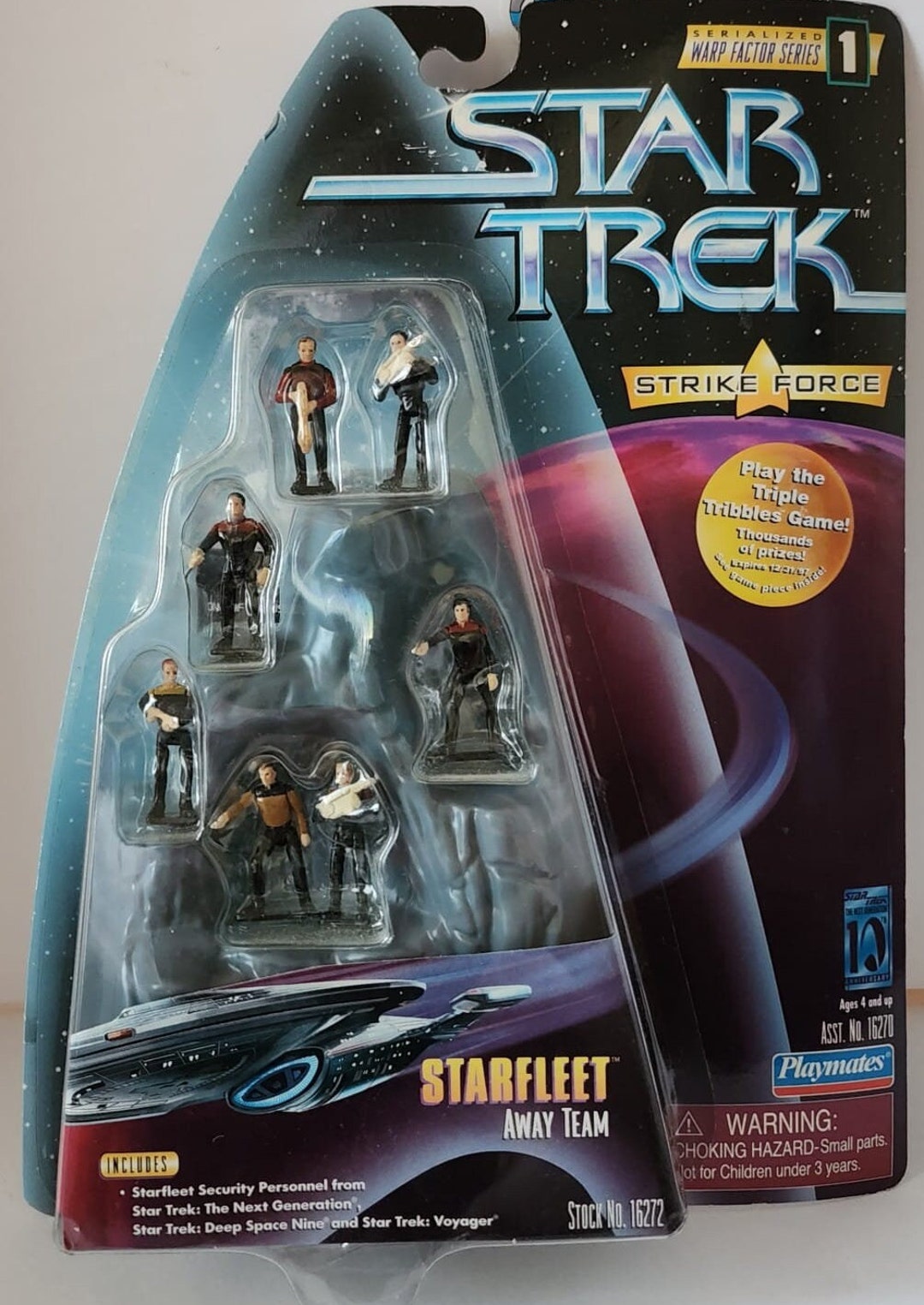 1997 Playmates Star Trek Strike Force Starfleet Away Team Mini Action ...