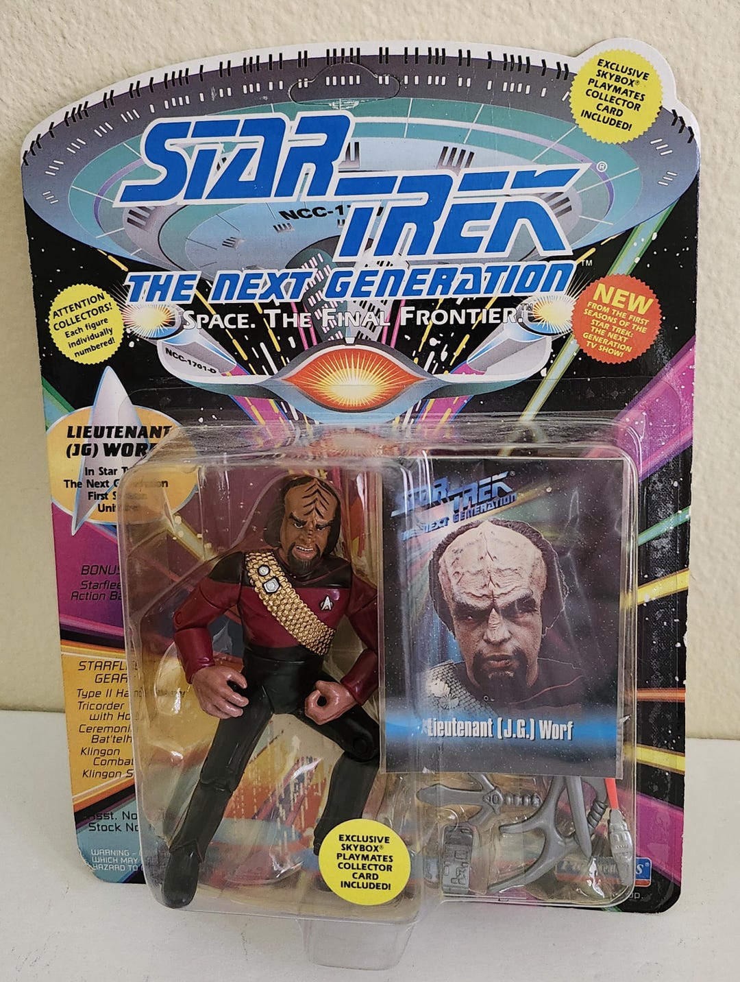 1993 Playmates Toys Star Trek the Next Generation Lieutenant Worf ...