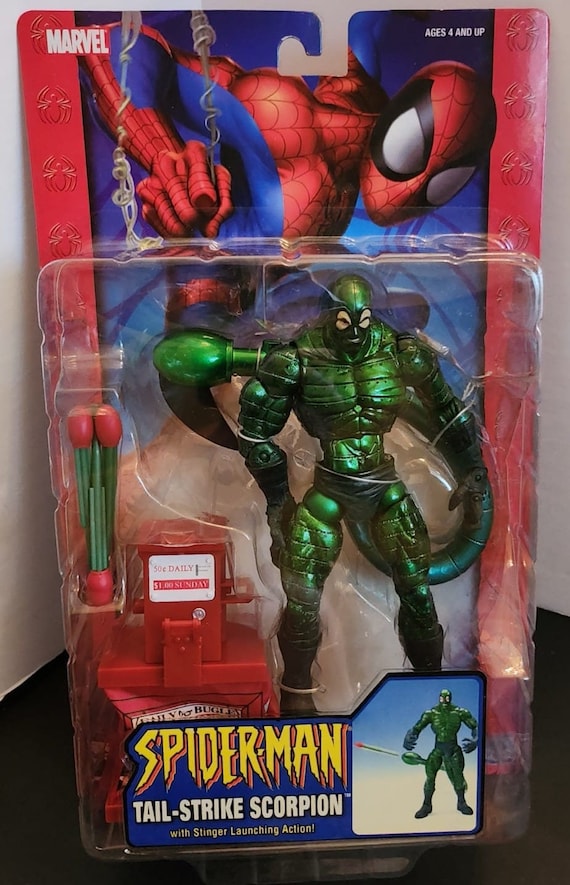 Toy Biz Spider Man Tail Strike Scorpion Metallic Variant Action Figure New Sealed Package