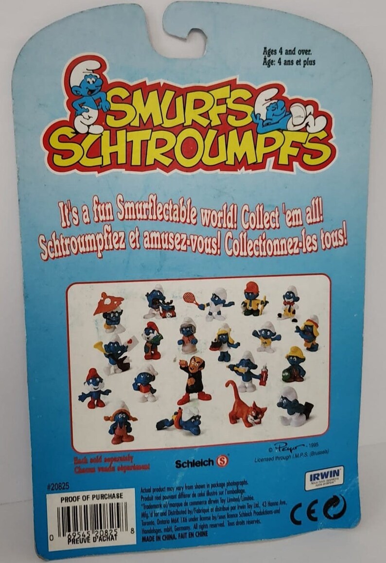 1995 the Smurfs Smurfette With Baby Smurf Schleich Peyo Figure - Etsy