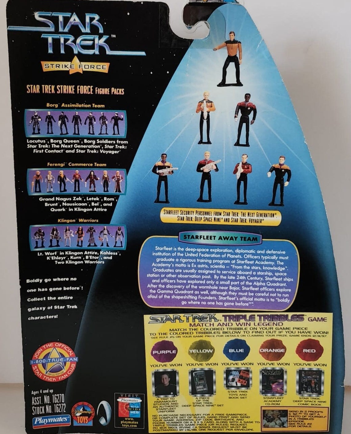 1997 Playmates Star Trek Strike Force Starfleet Away Team Mini Action ...