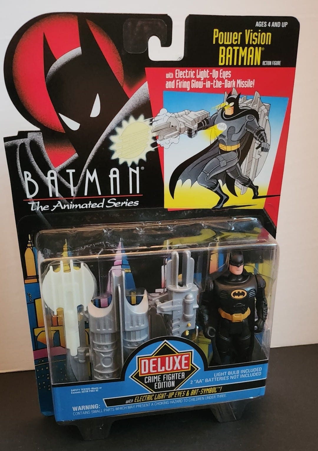 1993 Kenner Batman Animated Series Power Vision Batman Action Figure ...