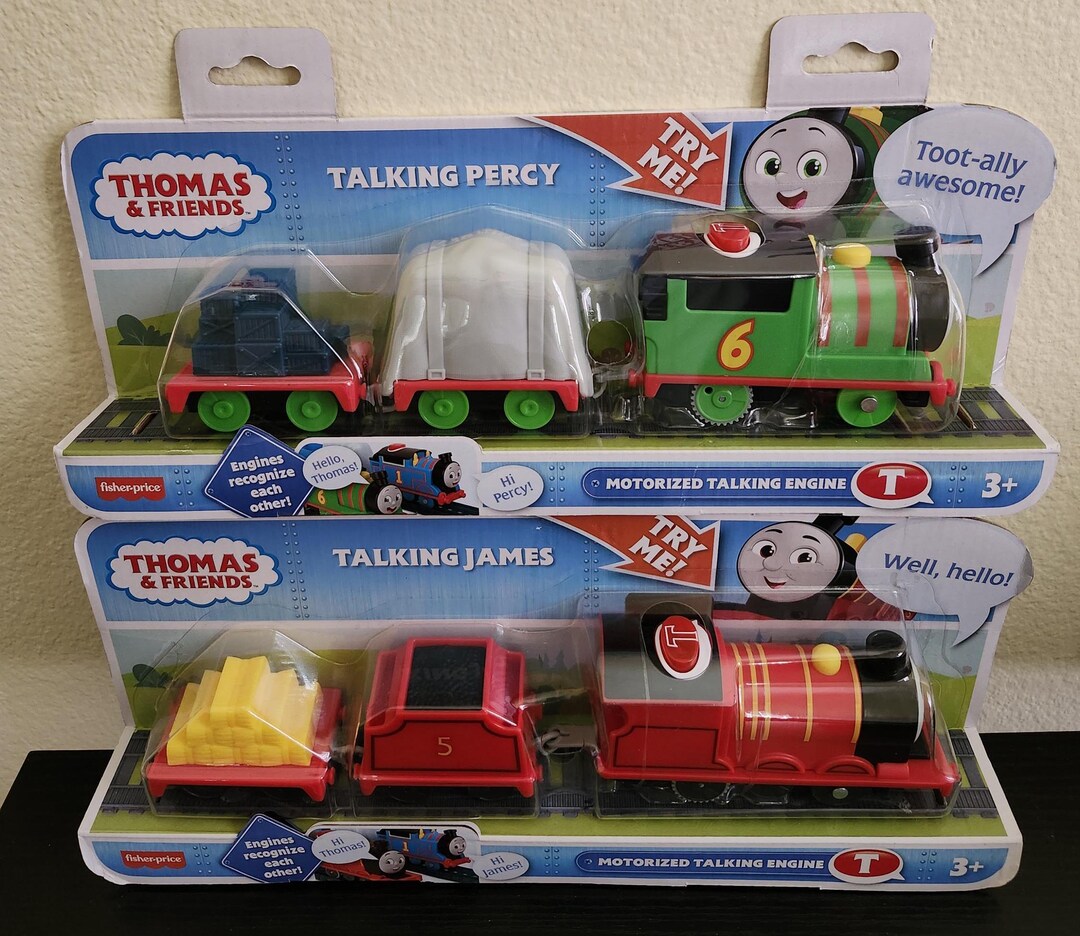 Thomas and Friends Motorized Talking James & Percy Interactive Playsets ...