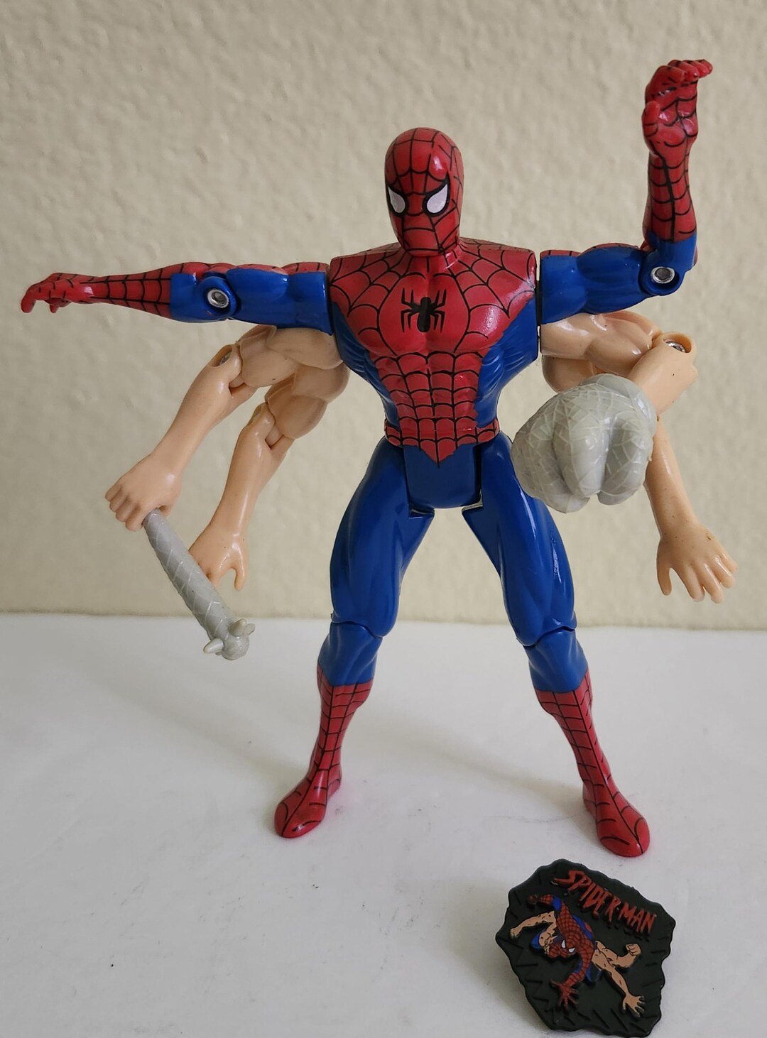 1996 Toy Biz Spider-man Six Arm Spider-man Action Figure Marvel Comics ...