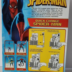 Toy Biz the Amazing Spider-man Quick Change Spider-man Action Figure ...