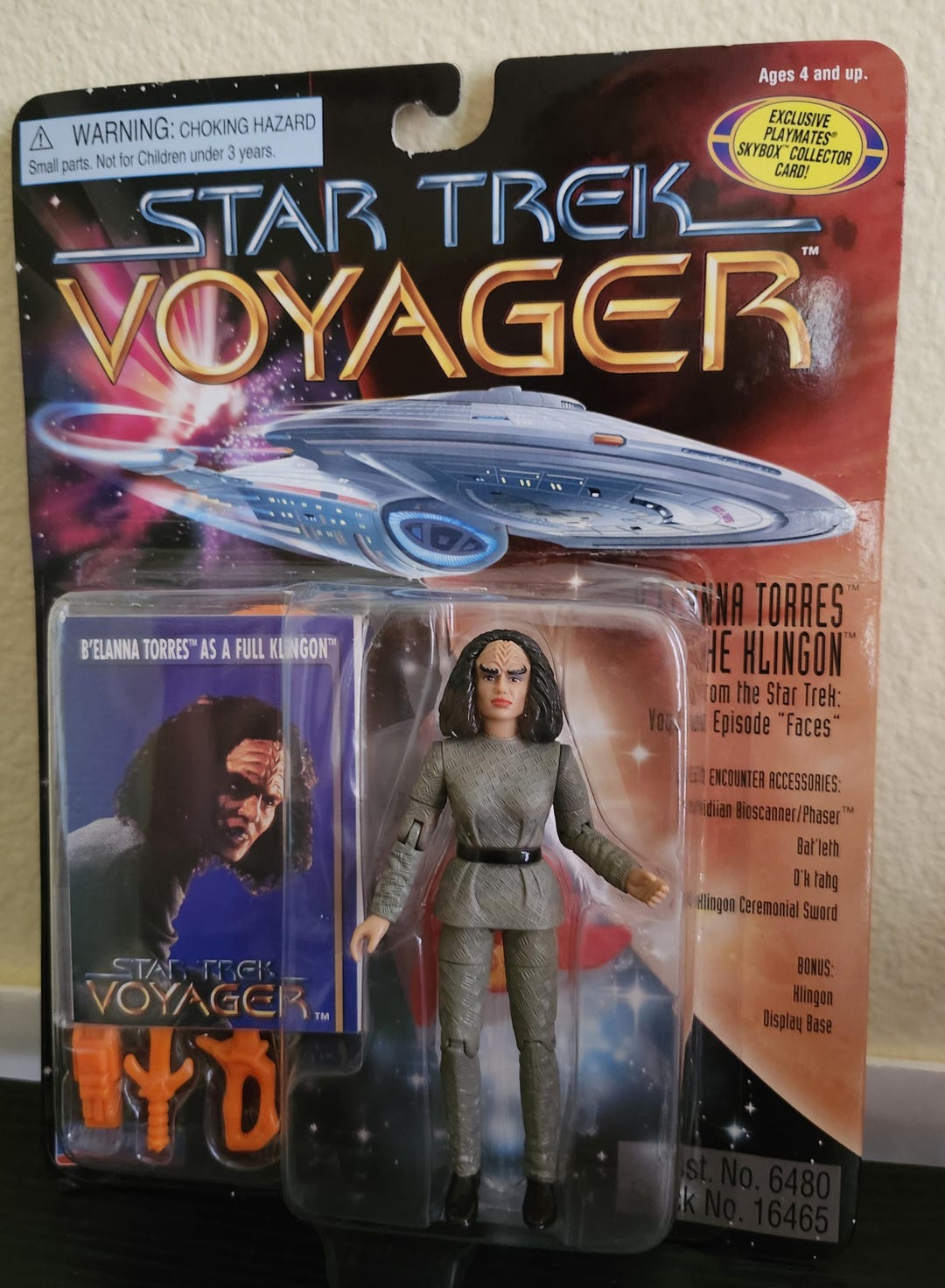 1996 Playmates Toys Star Trek Voyager B'elanna Torres Klingon Action ...