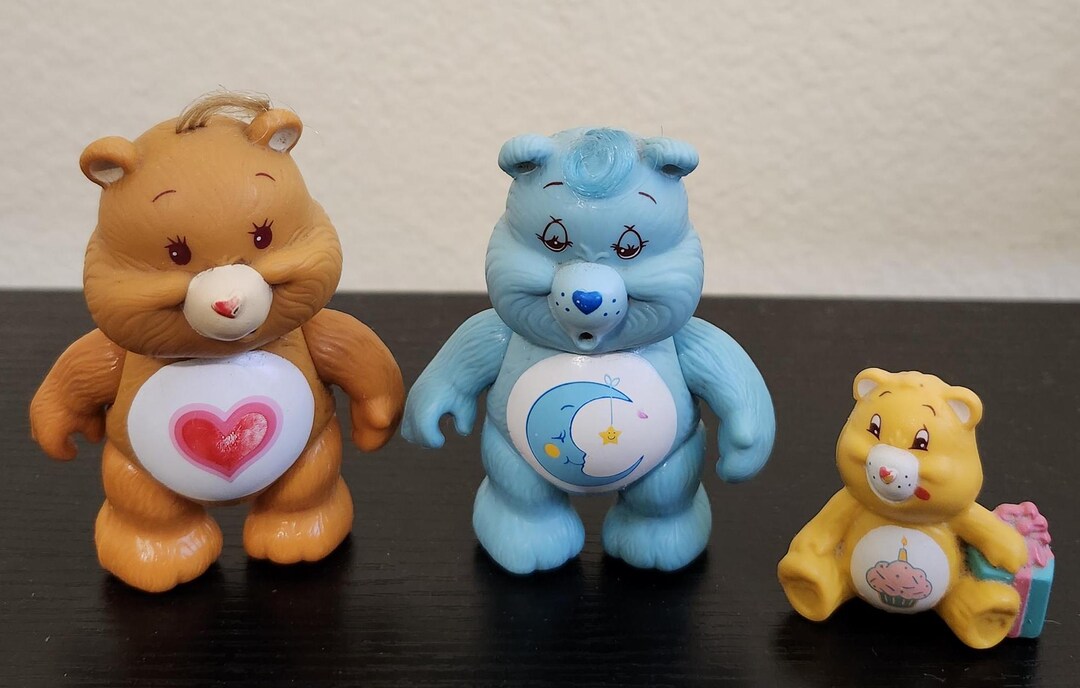 1983 Care Bears Action Figures Lot of 3 Nice Condition Overall Bedtime ...