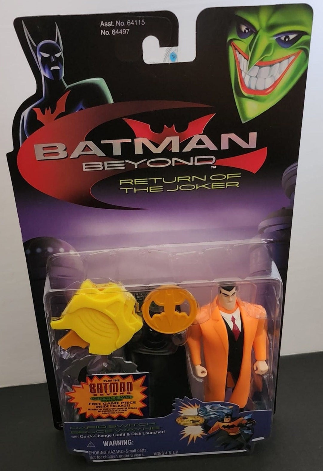 2000 Hasbro Batman Beyond Return of the Joker Rapid Switch Bruce Wayne ...