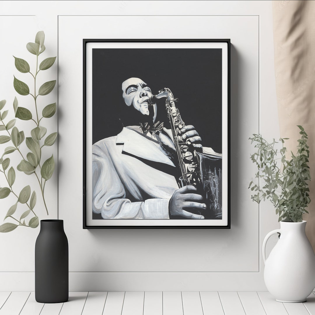 Charlie Parker Print From My Acrylic Painting, Jazz Art, Charlie Parker ...