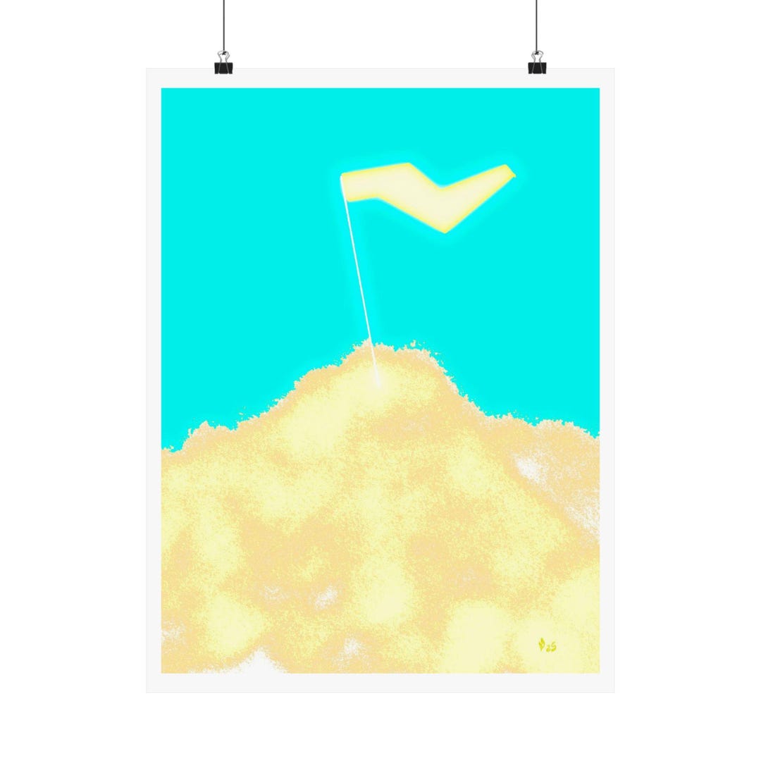 Gold Mountain Matte Vertical Posters, Minimalist Art Print, Nordic Home ...