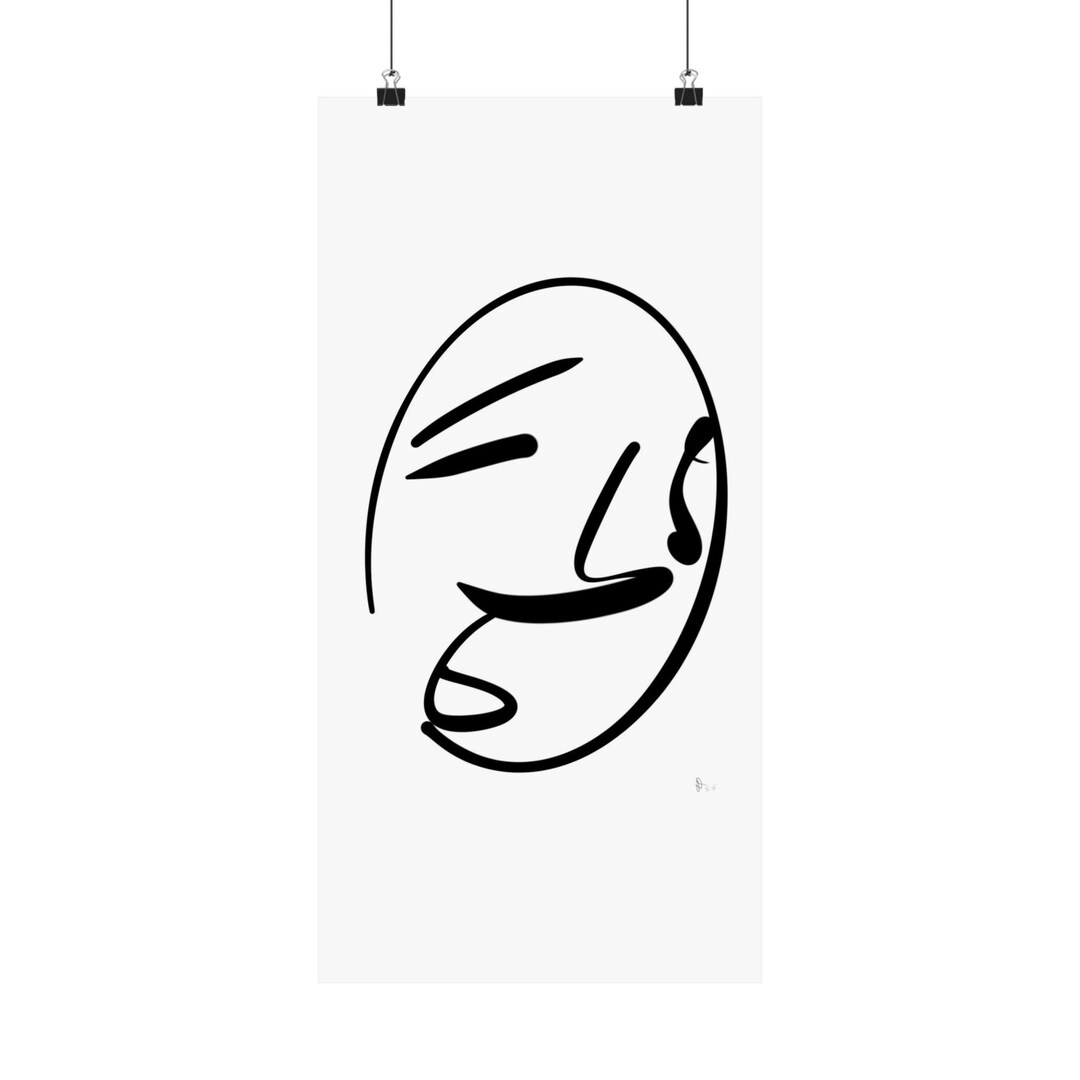 Vertical Posters, Abstract Black Line Portrait Wall Art Print ...