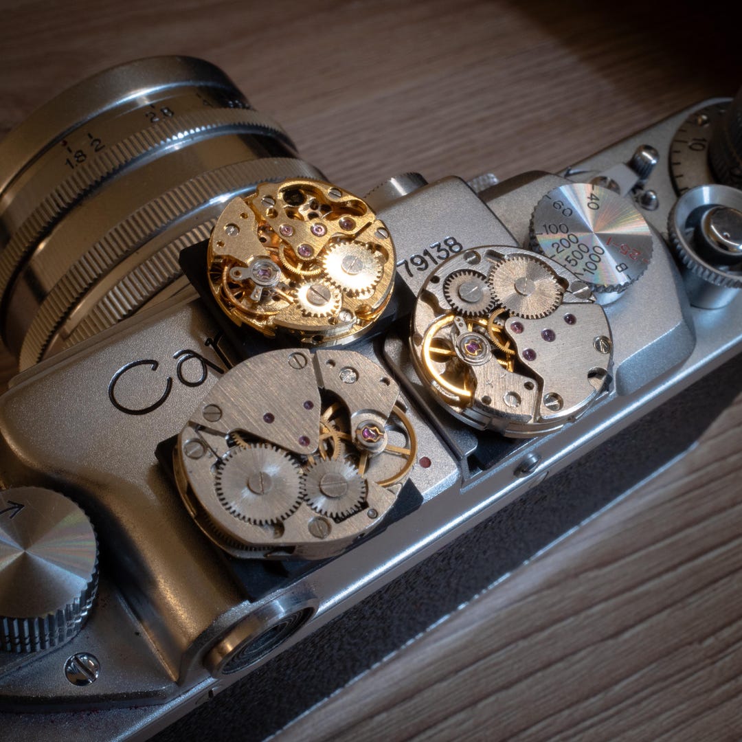Steampunk Camera Hot Shoe Cover – Watch Mechanism Design Cap for Fuji ...