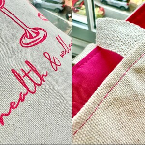Custom Canvas Tote Bags With Color Lining: Made by Hand Bachelorette ...
