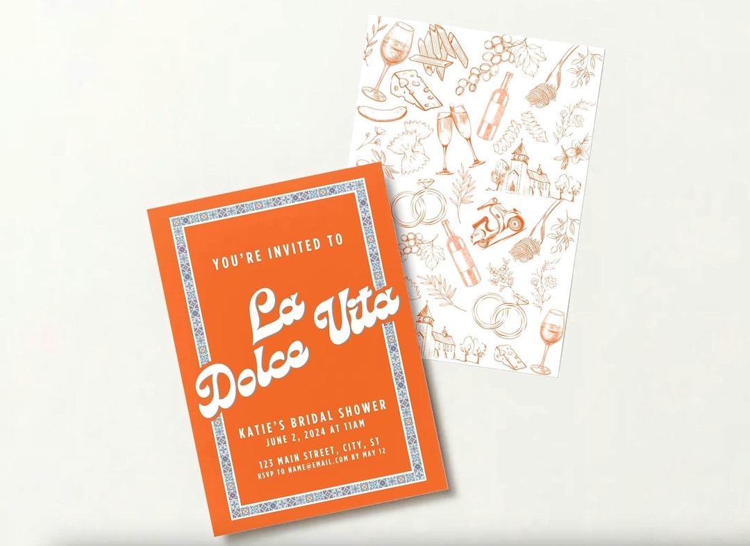 La Dolce Vita Themed Party Invitation | Italian-inspired Design ...