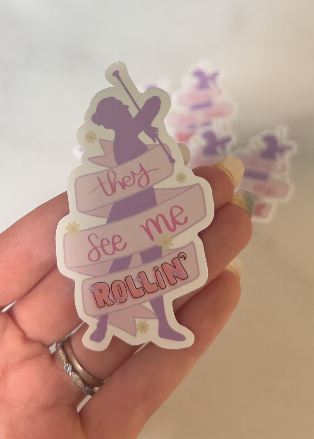 They See Me Rollin' Sticker | Stickers for Twirlers | Twirling Gift ...