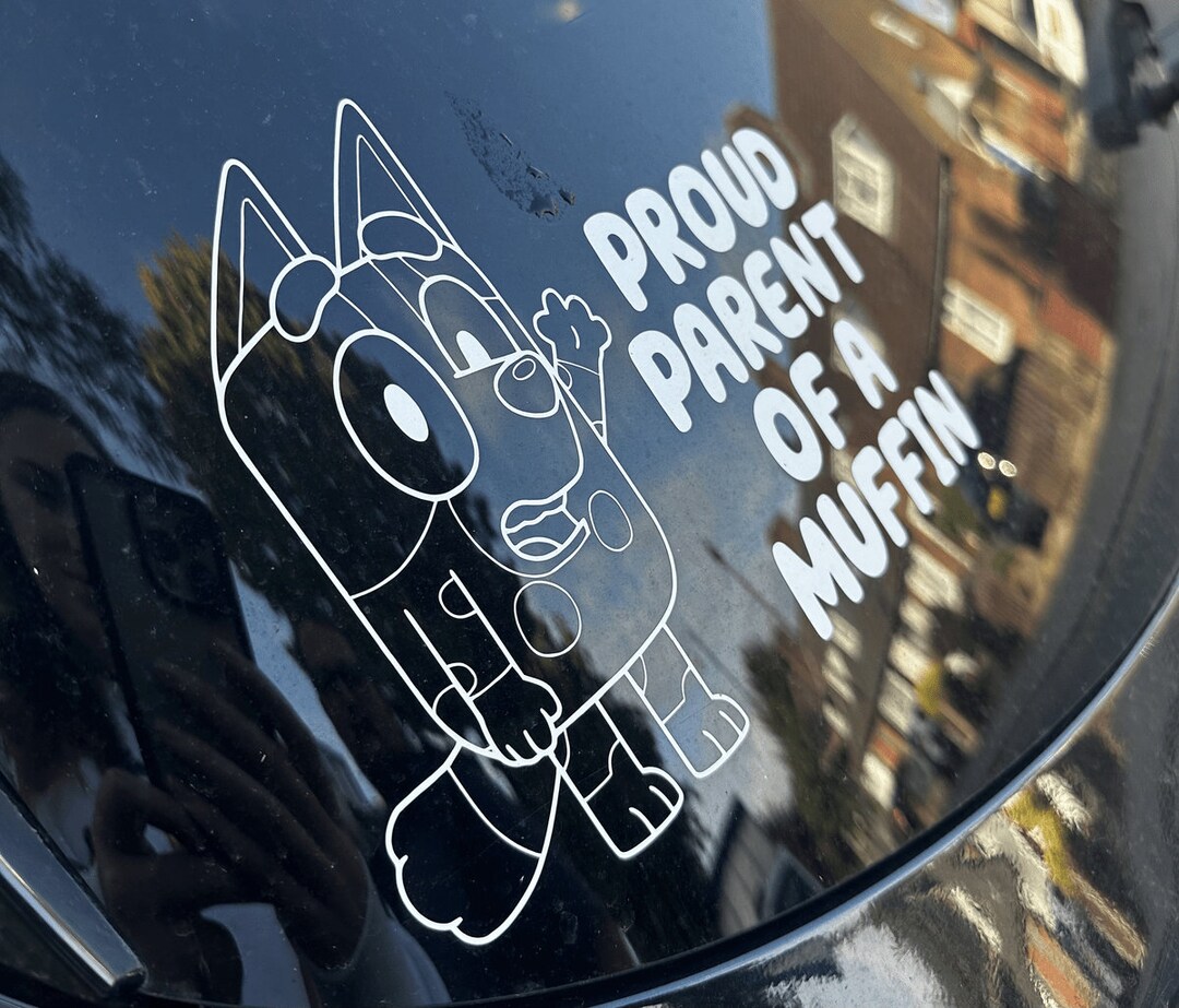 Bluey Proud Parent of a Muffin Decal - Etsy UK