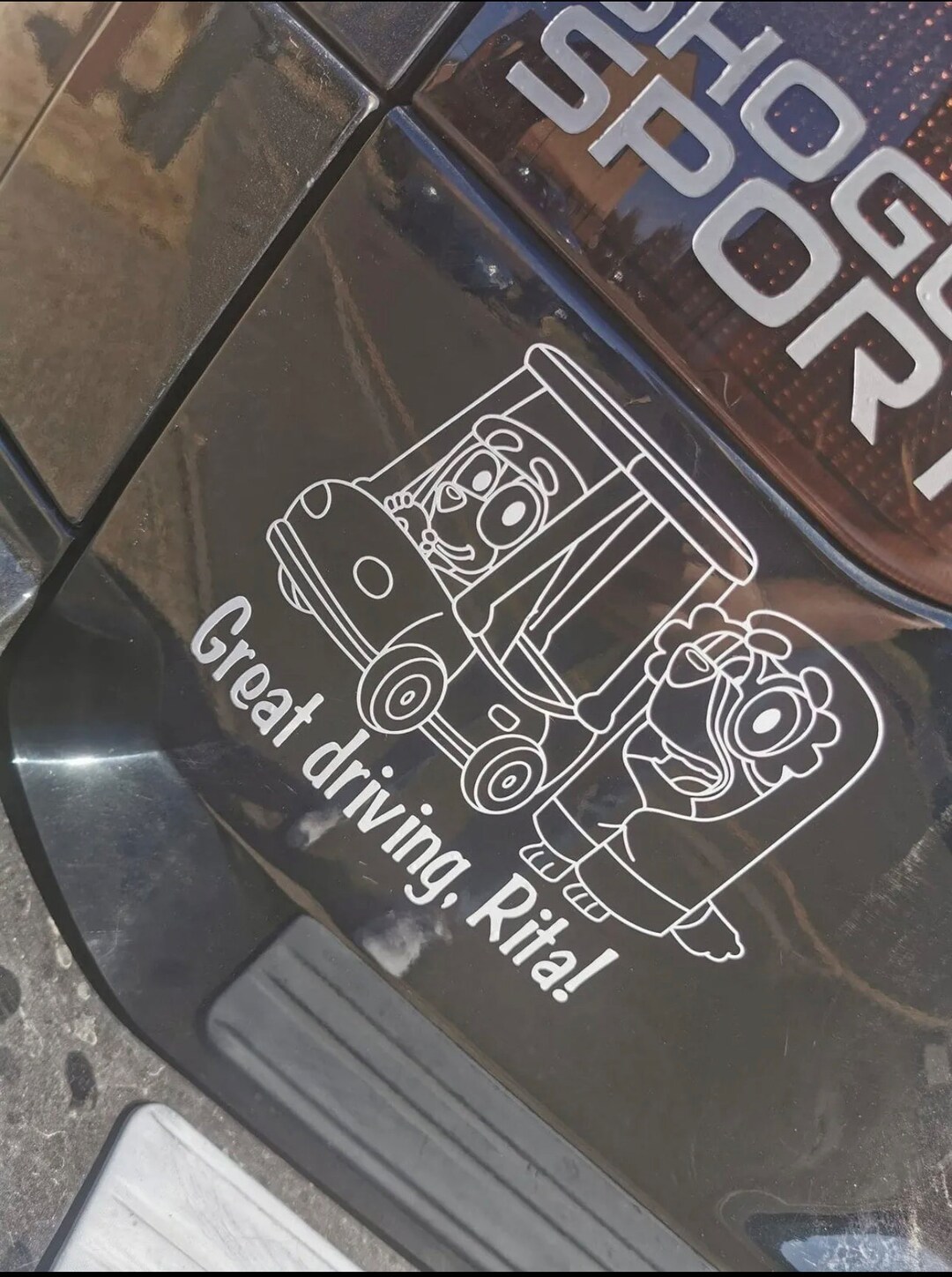 Bluey great Driving Rita Decal - Etsy