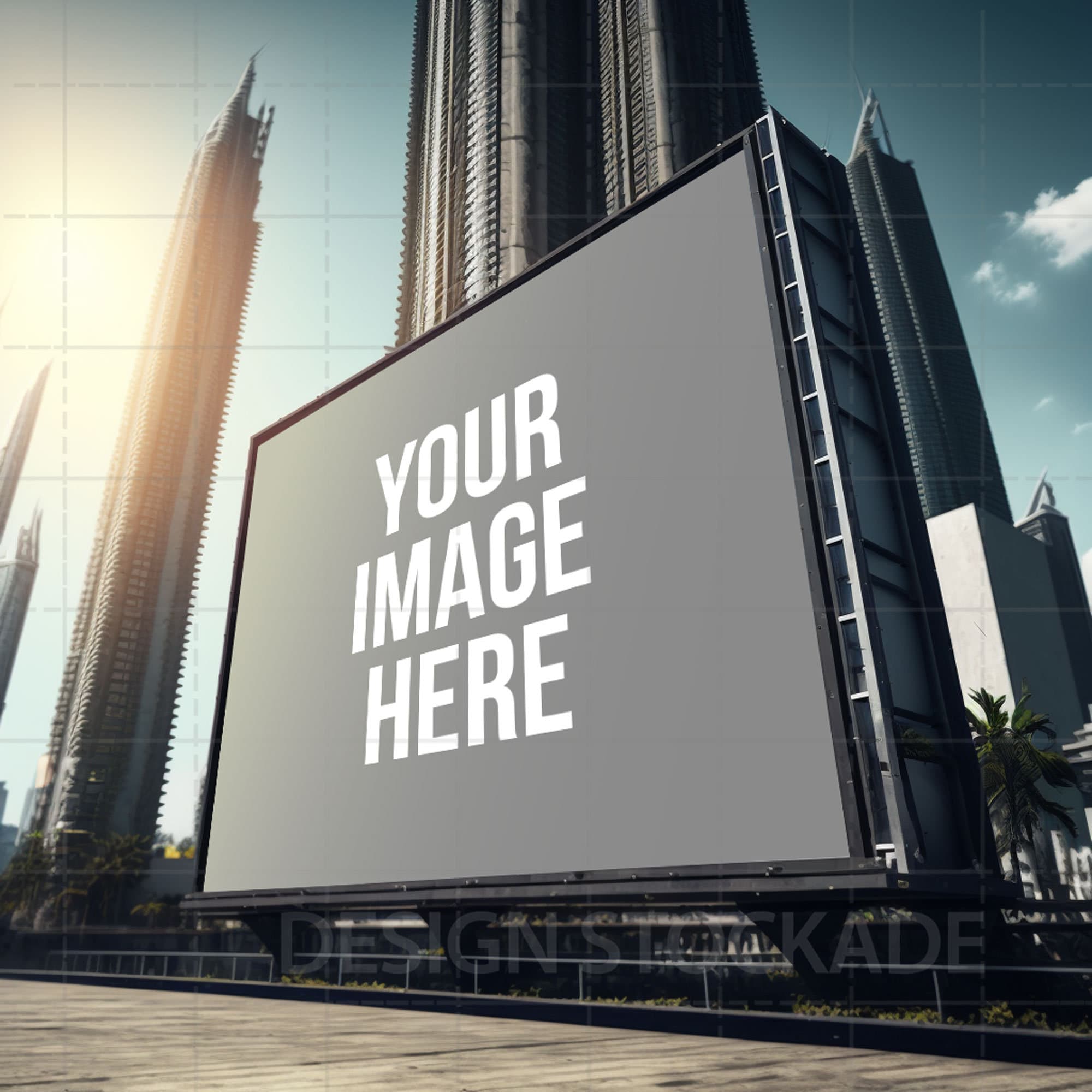 Futuristic Billboard Mockup 2 - Etsy