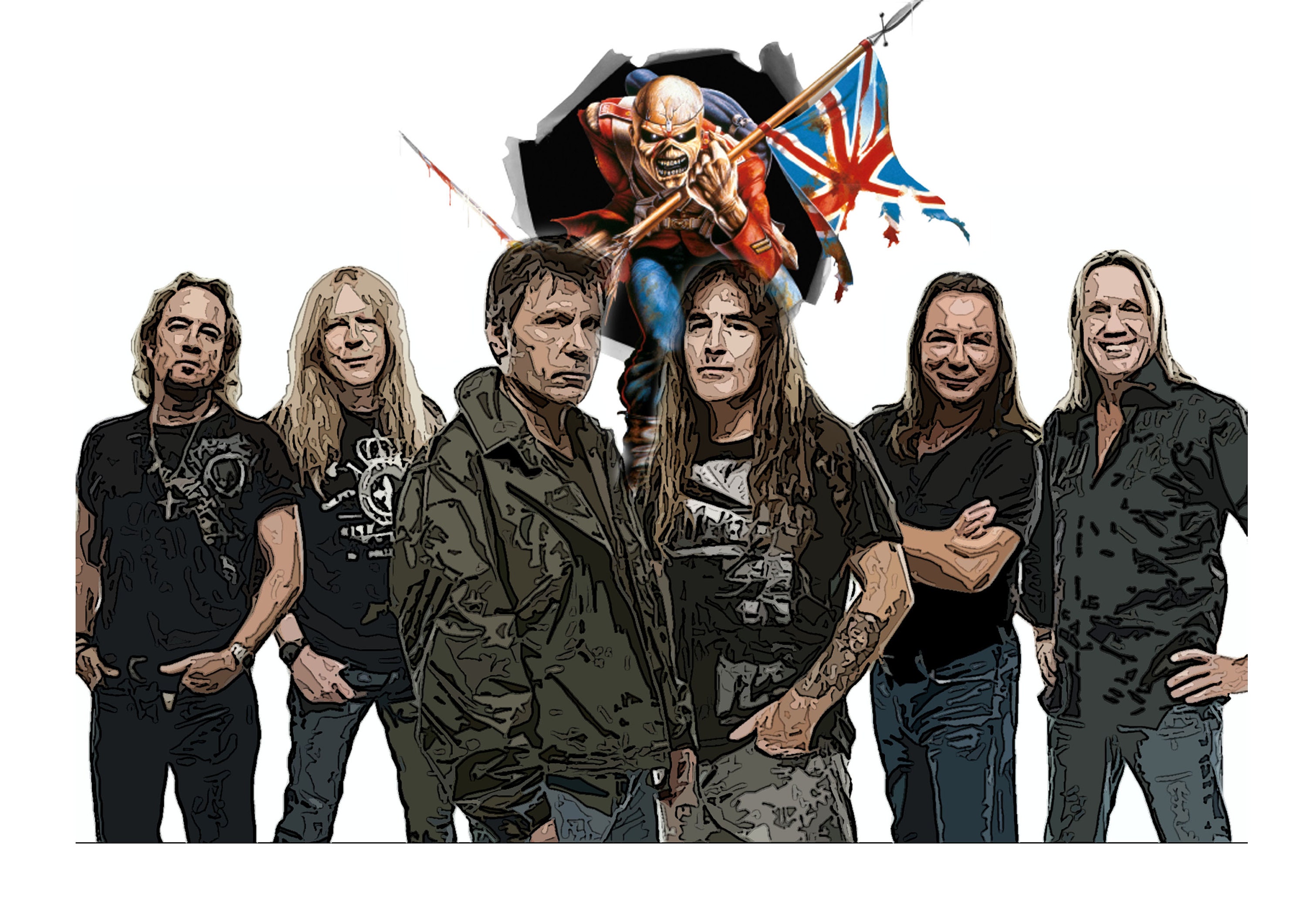 Iron Maiden Band Members Print - Etsy