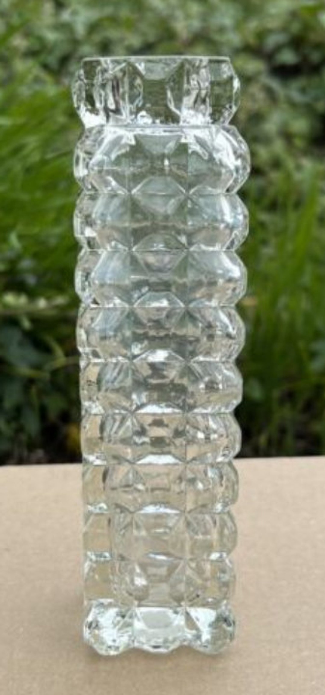 Vintage Czech Glass Vase - Etsy