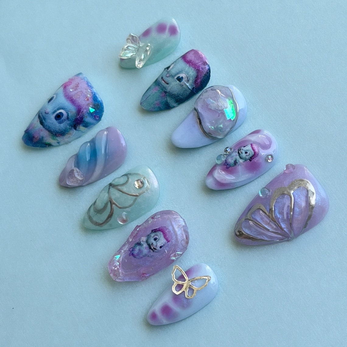 Barbie Fairytopia Bibble Nails Fan Art Fake Gel at Home Manicure With ...